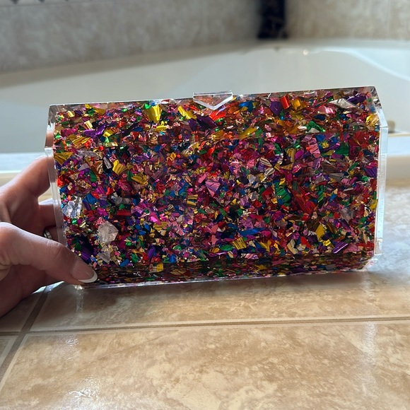 Bags | Sephora Rainbow Sparkle Clutch | Poshmark